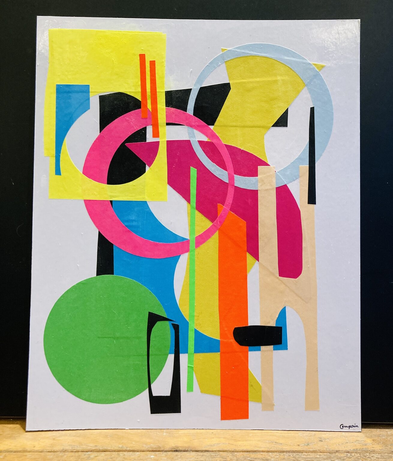 Collage sur carton 50×40 cm – Clémentine Empain